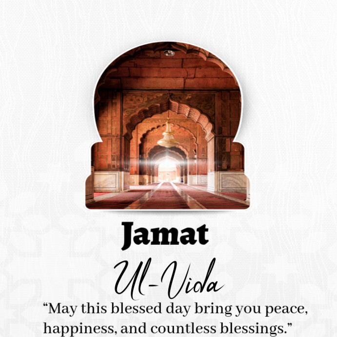 Copy of White Jamat Ul Vida Instagram Post | PosterMyWall
