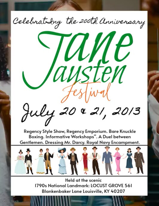 Copy of White Jane Austen Festival Flyer (us Letter | PosterMyWall