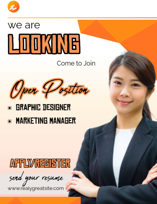 White Job Recruitment Flyer 2026 Great flyers ads Template | PosterMyWall