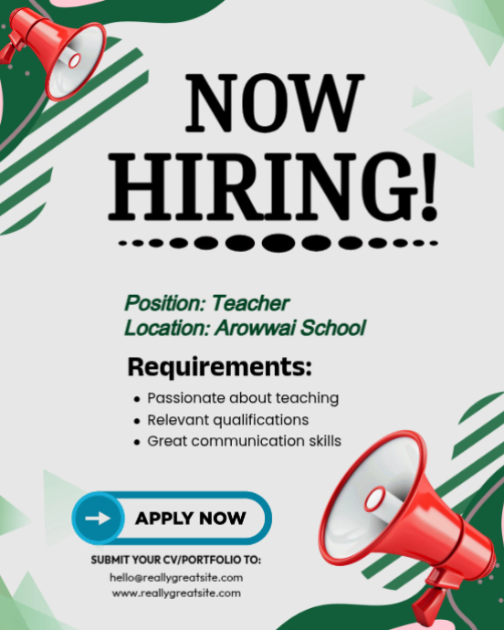 White Job Recruitment Instagram Portrait Template | PosterMyWall