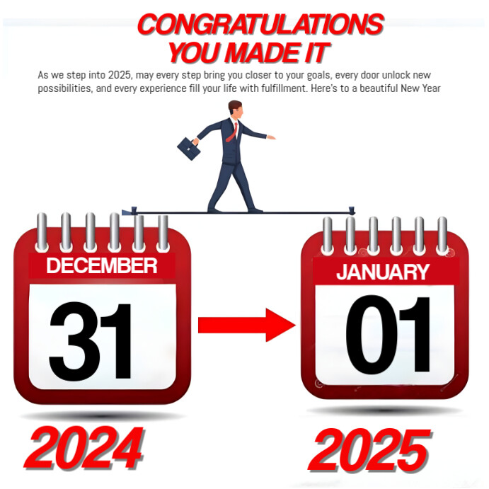 Copy of White Joyful 2025 Cross Over Wishes Instagram Post | PosterMyWall