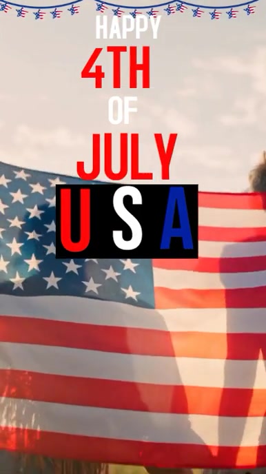 White Joyful 4th Of July Design Template Ins | PosterMyWall