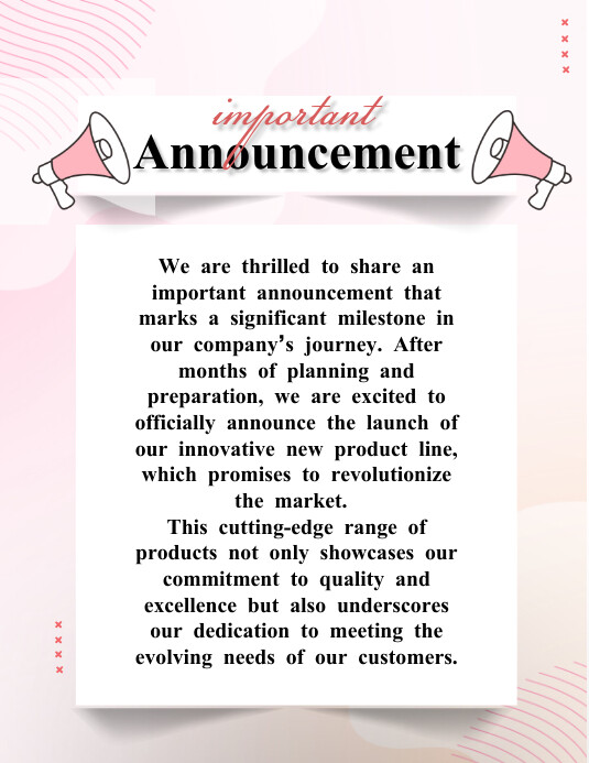 White Joyful Announcement Flyer (us Letter) Template | PosterMyWall
