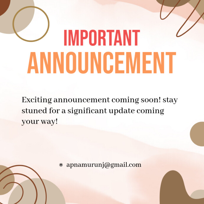 Plantilla de White Joyful Announcement Notification Flyers Instagram ...