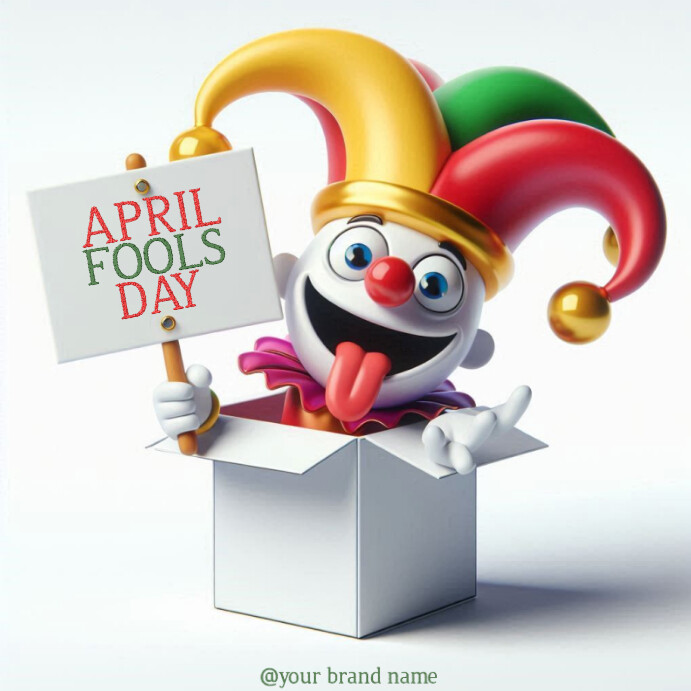 Modèle White Joyful April Fools Day Instagram Post | PosterMyWall