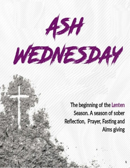 White Joyful Ash Wednesday Flyer Flyer (us Letter) Template | PosterMyWall