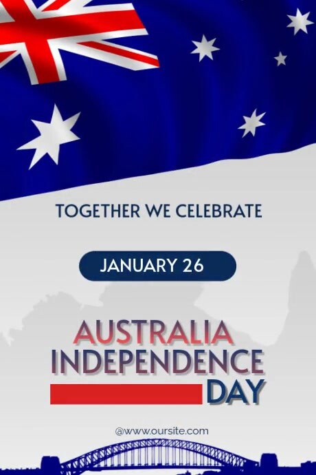White Joyful Australia Day Celebration Poster Template | PosterMyWall