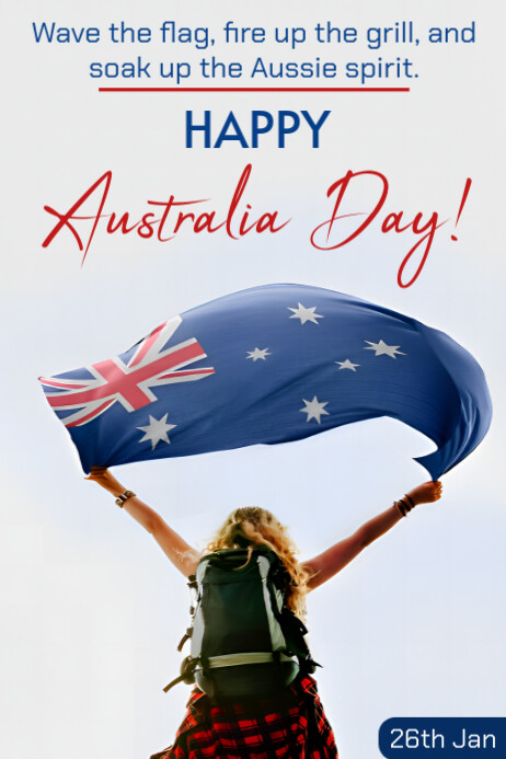 White Joyful Australia Day Poster Template | PosterMyWall