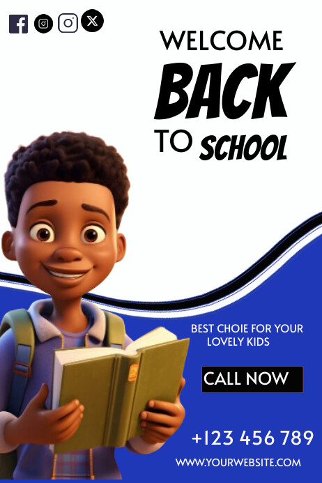 Modèle White Joyful Back To School Poster | PosterMyWall