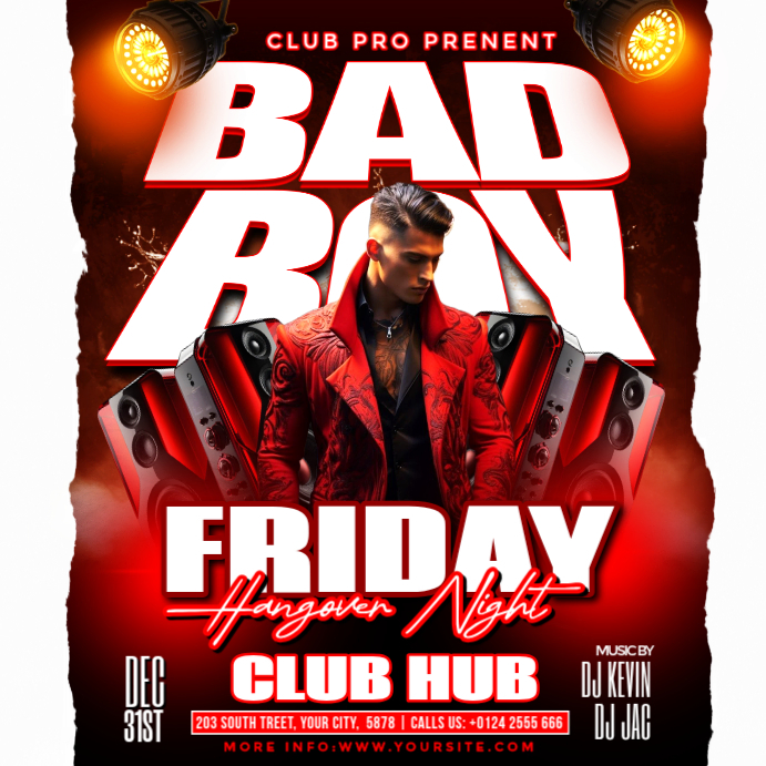 Plantilla de White Joyful Bad Boy Album Cover Instagram Post | PosterMyWall