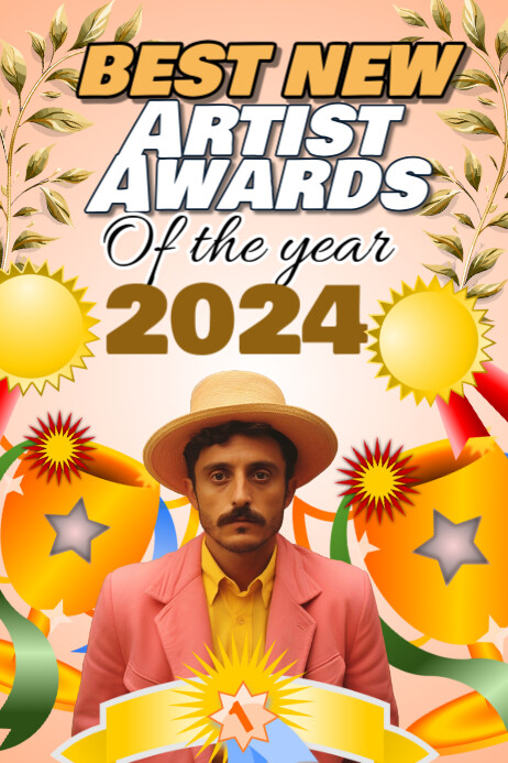 White Joyful Best Artist Awards Poster Template | PosterMyWall