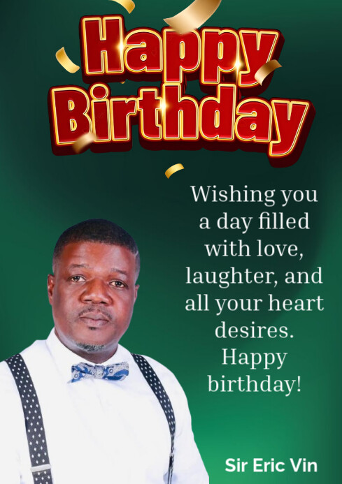 White Joyful Birthday A2 Template | PosterMyWall