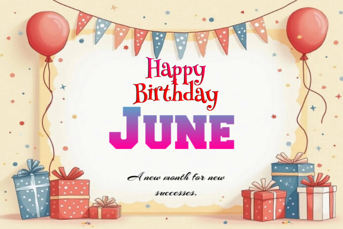 White Joyful Birthday Card Label Template | PosterMyWall