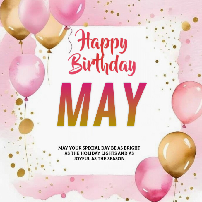 White Joyful Birthday Card Logo Template | PosterMyWall