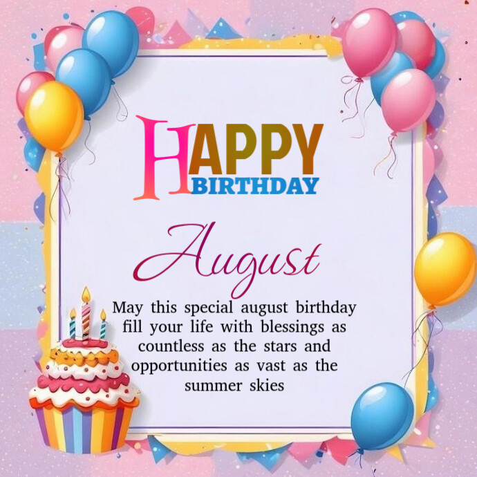 White Joyful Birthday Card Logo Template | PosterMyWall