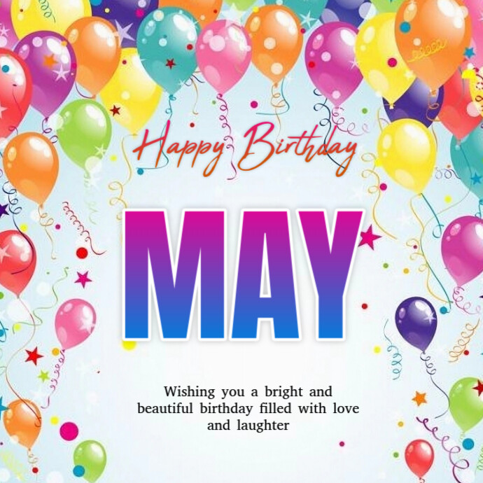 White Joyful Birthday Card Logo Template | PosterMyWall