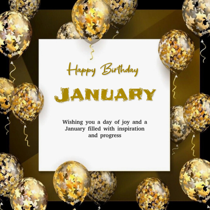 White Joyful Birthday Card Logo Template | PosterMyWall