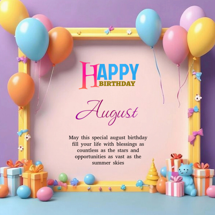 White Joyful Birthday Card Logo Template | PosterMyWall