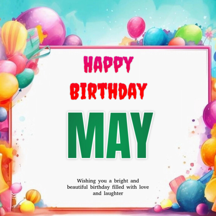 White Joyful Birthday Card Logo Template | PosterMyWall