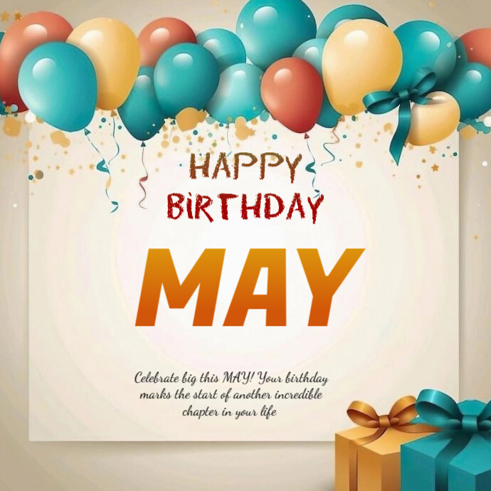 White Joyful Birthday Card Logo Template | PosterMyWall