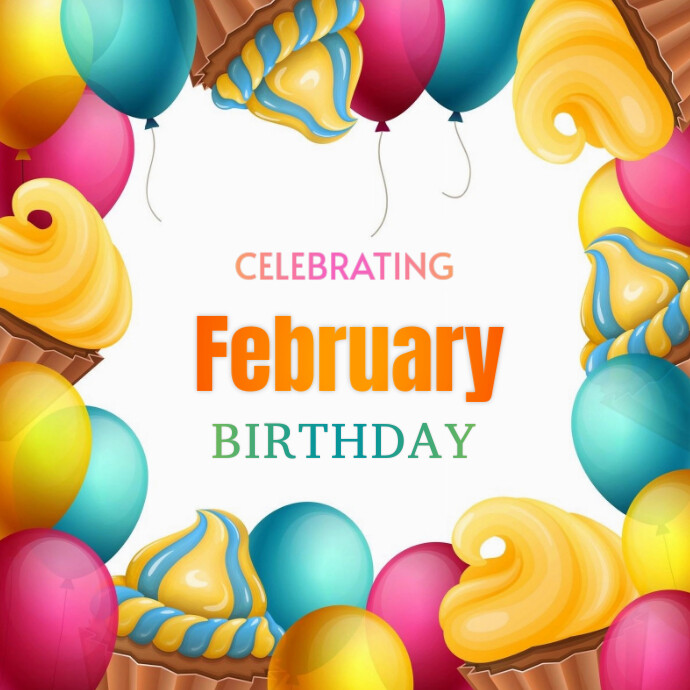 White Joyful Birthday Card Logo Template | PosterMyWall