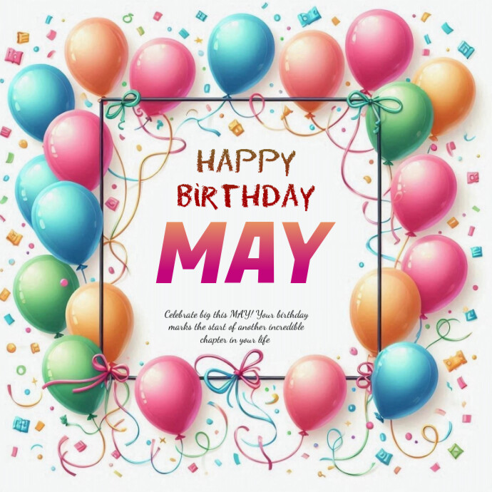 Modèle White Joyful Birthday Card Logo | PosterMyWall