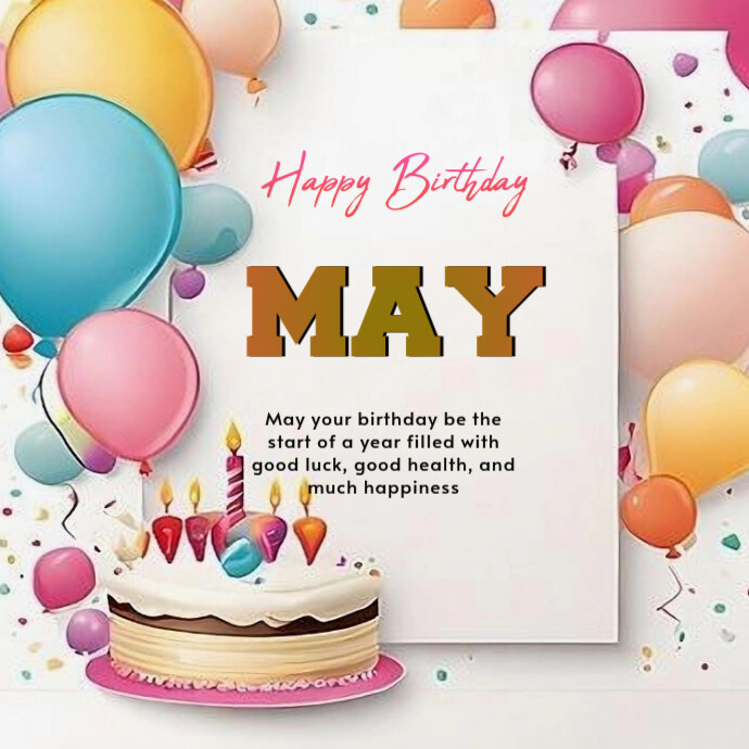 White Joyful Birthday Card Logo Template | PosterMyWall