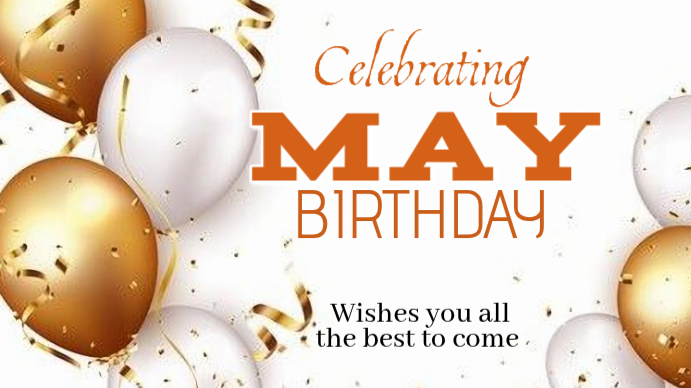 White Joyful Birthday Celebration Digital Display Template | PosterMyWall