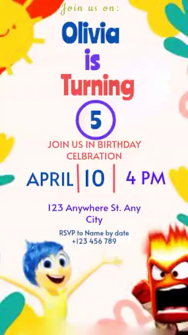 White Joyful Birthday Celebration Digital Display Video Template ...