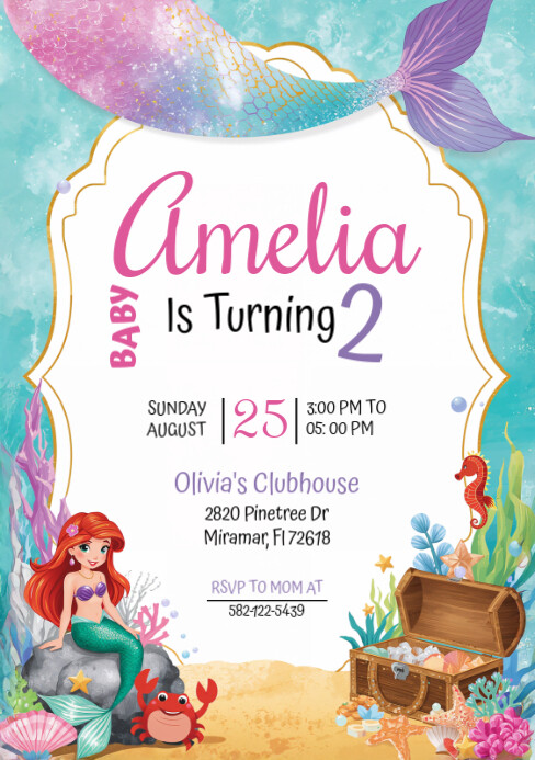 White Joyful Birthday Invitation A5 Template | PosterMyWall