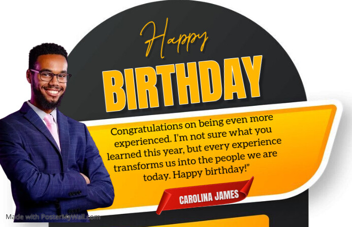 White Joyful Birthday Tabloid Template | PosterMyWall