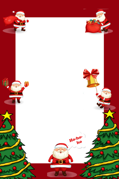 Copy of White Joyful Blank Christmas Invitation Card Poster | PosterMyWall