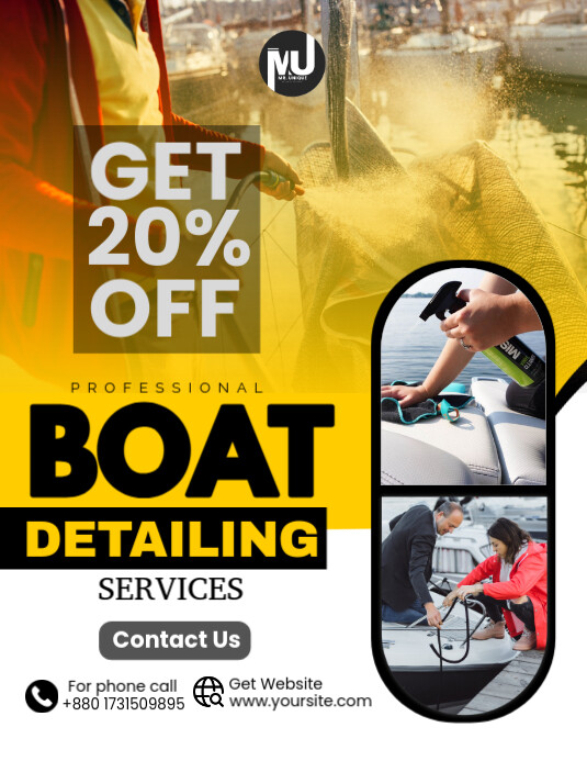 Copy of White Joyful Boat Detailing Flyer Flyer (us Letter) | PosterMyWall