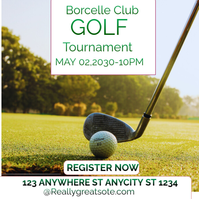 Copy of White Joyful Borcelle Club Golf Flyers Instagram Post ...