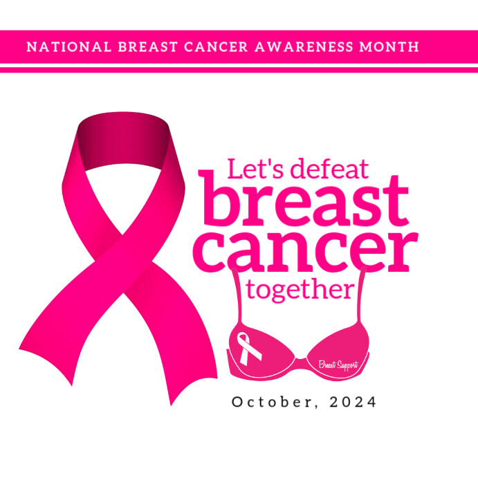 White Joyful Breast Cancer Instagram Post Template | PosterMyWall