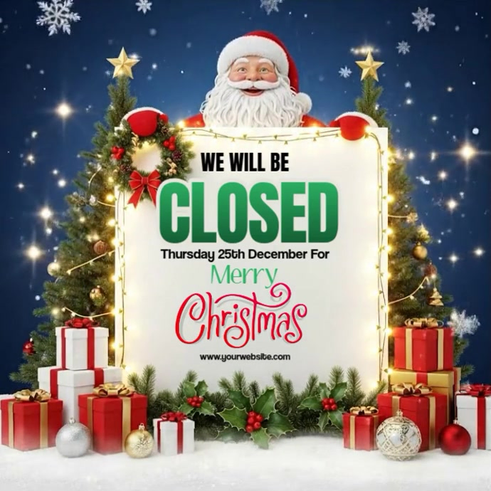 Plantilla de White Joyful Brown 3d Closed On Merry Christmas Instagram ...