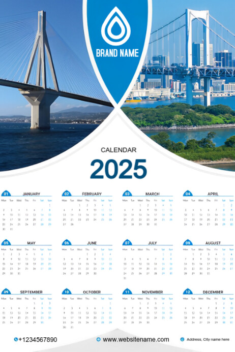 Copy of White Joyful Calendar Template Poster | PosterMyWall