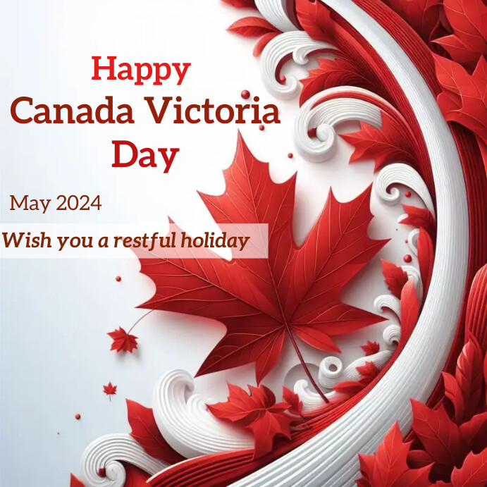 White Joyful Canada Victoria Day Instagram Po Template | PosterMyWall