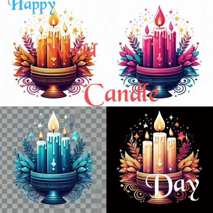 Copy of White Joyful Candle Day Instagram Post | PosterMyWall