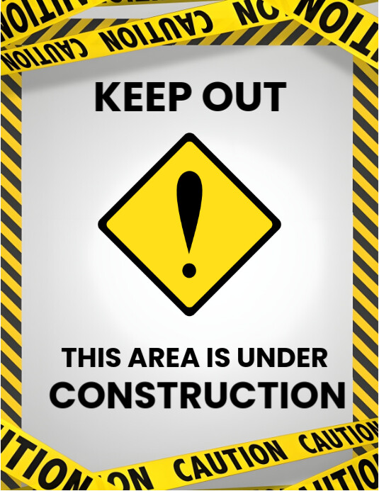 White Joyful Caution Design Flyer (us Letter) Template | PosterMyWall