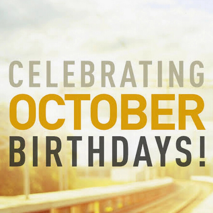 White Joyful Celebrating October Birthdays Instagram Post Template ...