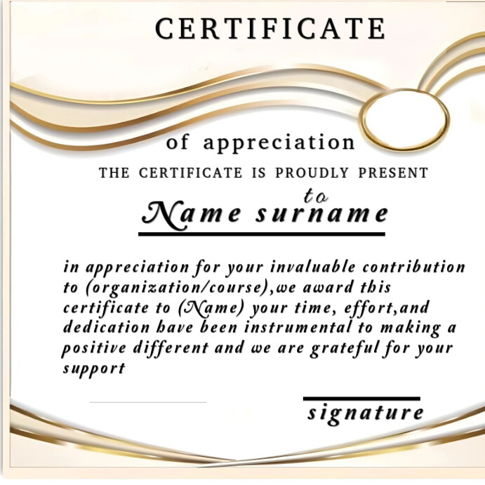 White Joyful Certificate Instagram Post Template | PosterMyWall