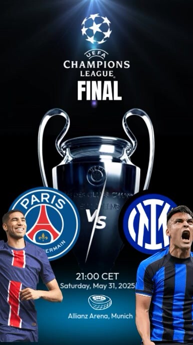 White Joyful Champions League Final Instagram Story Template | PosterMyWall