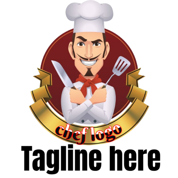 White Joyful Chef Logo Template | PosterMyWall