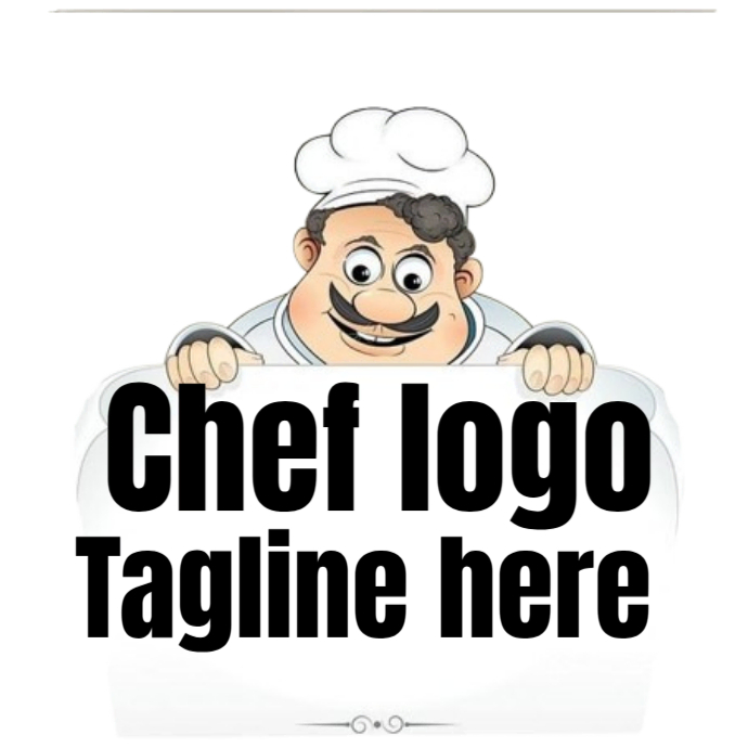 White Joyful Chef Logo Template | PosterMyWall