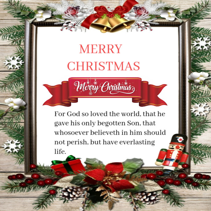 White Joyful Christmas Album Cover Template | PosterMyWall