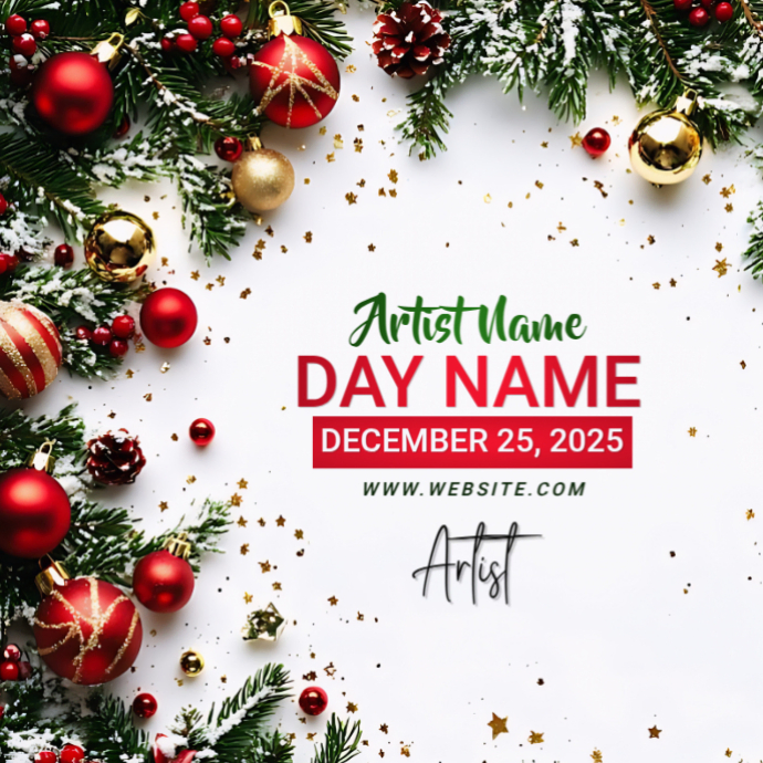 White Joyful Christmas Album Cover Template | PosterMyWall