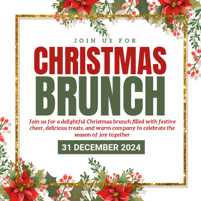 Copy of White Joyful Christmas Brunch Instagram Post | PosterMyWall