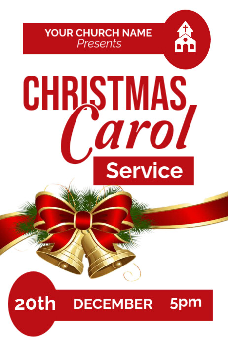 White Joyful Christmas Carol Design With White Background, Mainly For ...