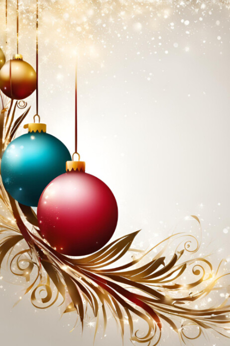 White Joyful Christmas Celebration Poster Template Postermywall